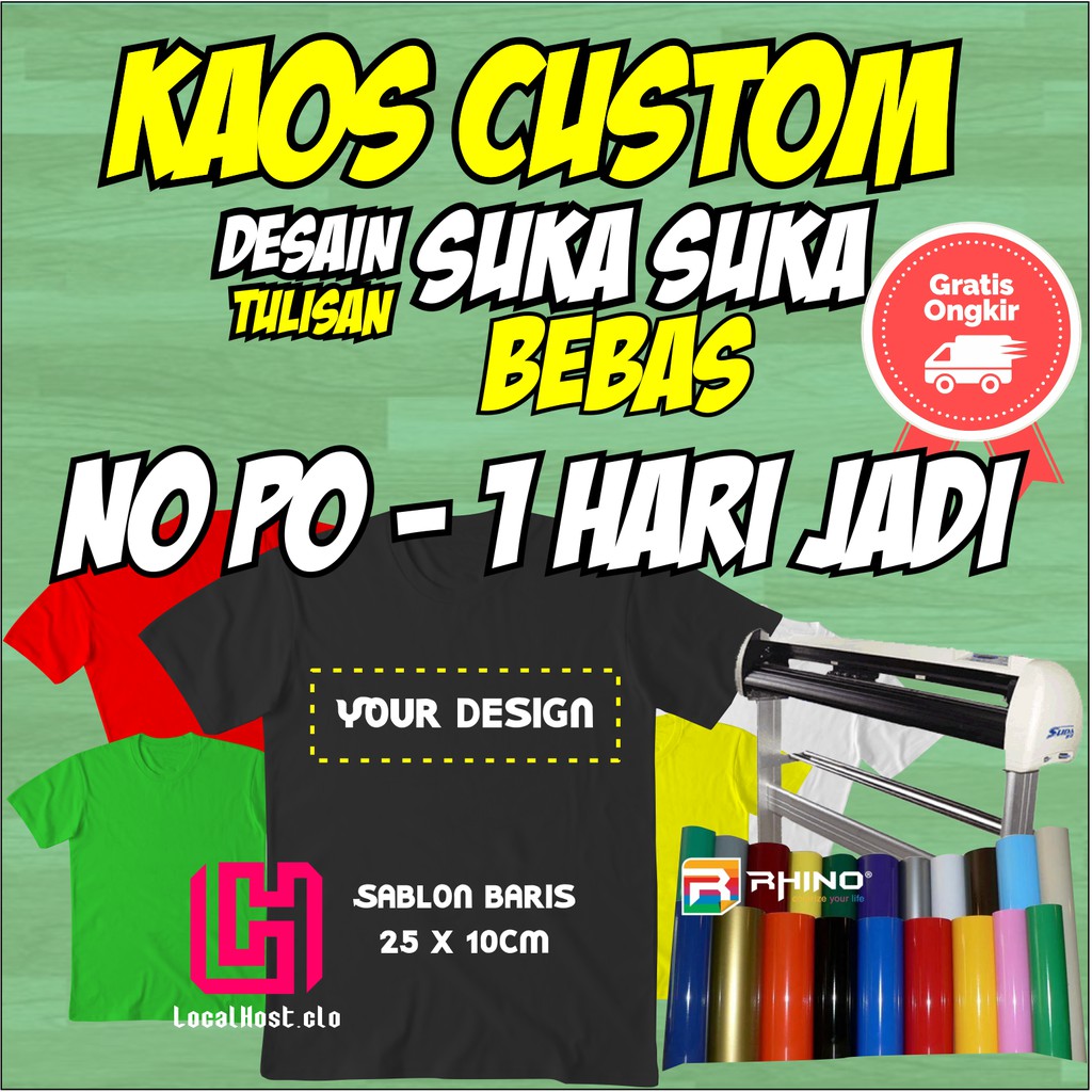 (2 Lines) เสื้อยืดลําลองแขนสั้นพิมพ์ลาย Words 1 Polyflex Color - 2 ...