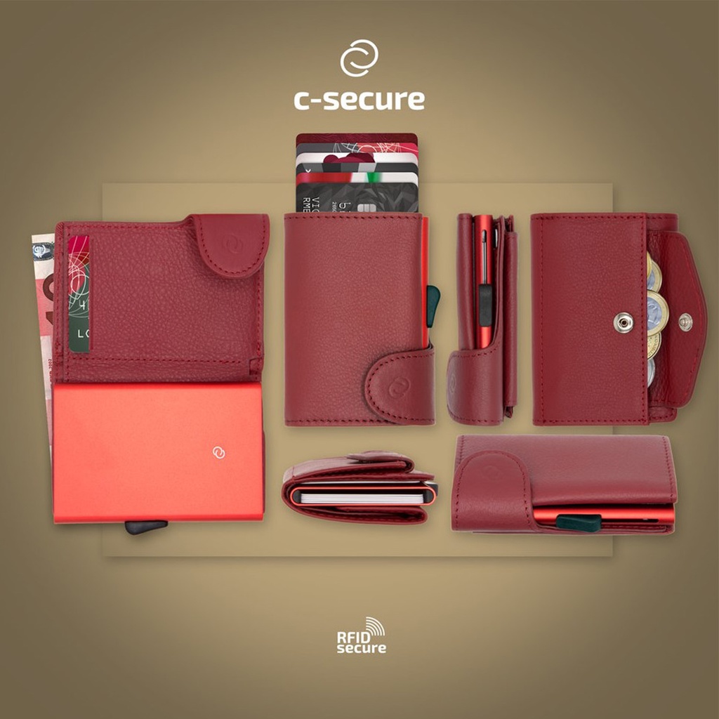 C-SECURE เคสใส่บัตร กระเป๋าใส่บัตร (RFID Protection) สีน้ำตาล - csecure ...