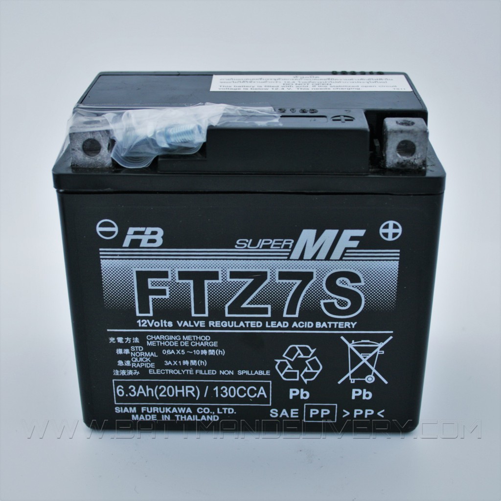 แบตแห้งพร้อมใช้ คุณภาพสูง ยี่ห้อ FB รุ่น FTZ7s-mf (12V 6AH ...