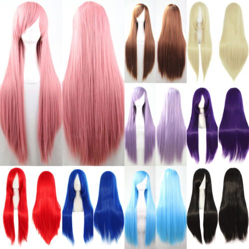 Anime Kwai Akane Aoi Purple Long Wig Cosplay Costume Jibaku Shounen ...