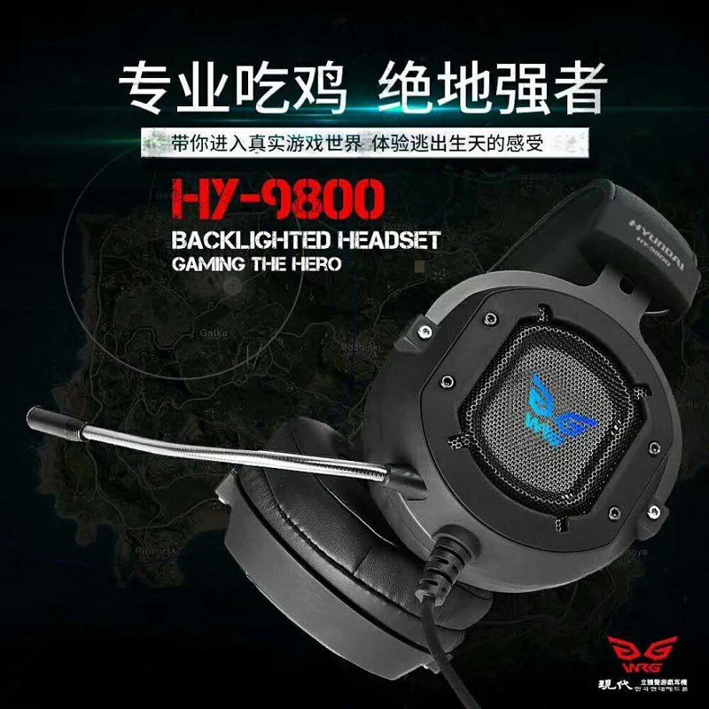 Ready Stock Now-HY9800 Eating Chicken Glowing Gaming Headset 7.1 ...