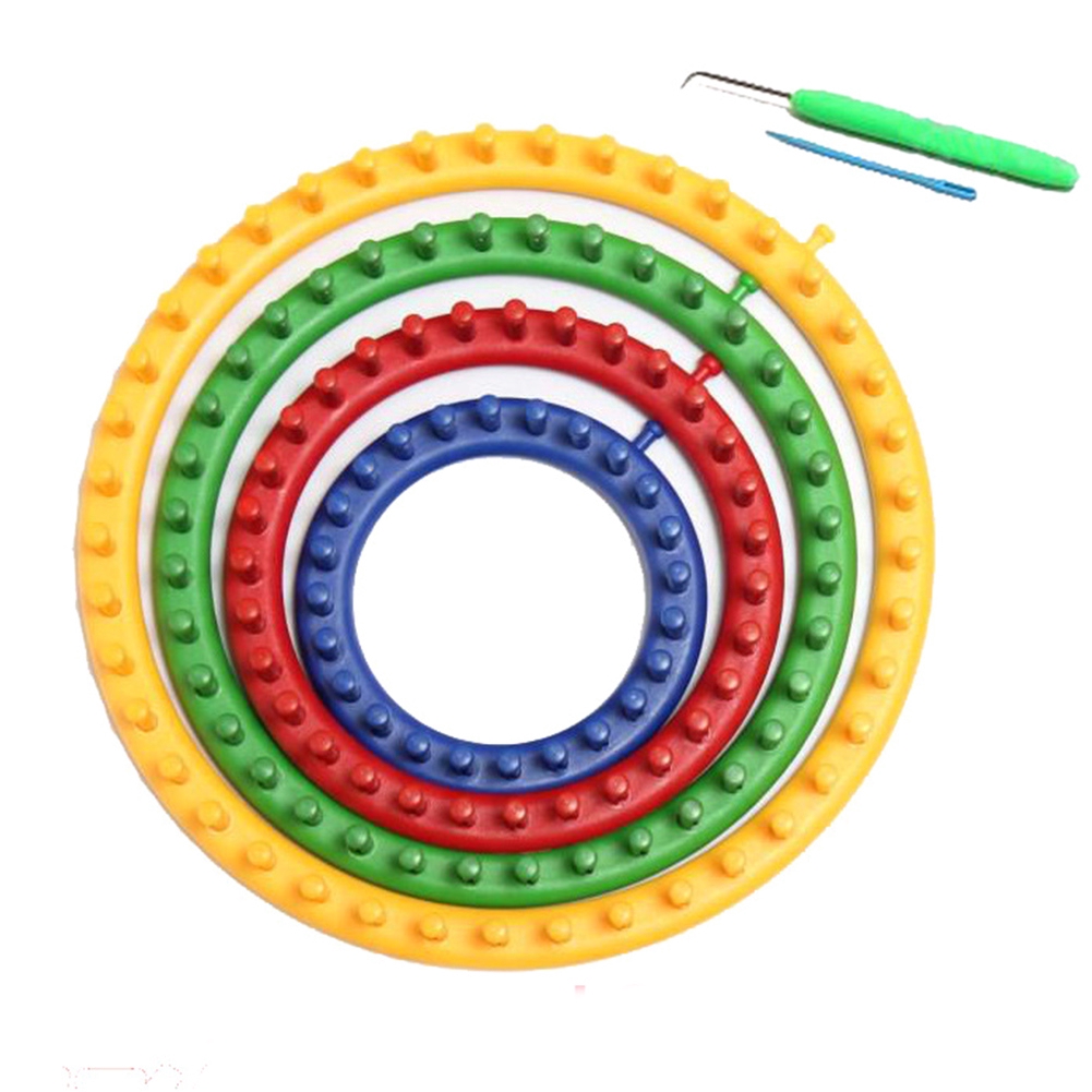 Portable DIY PP Durable Round Knitting Looms With Hook Craft Kit Tool ...