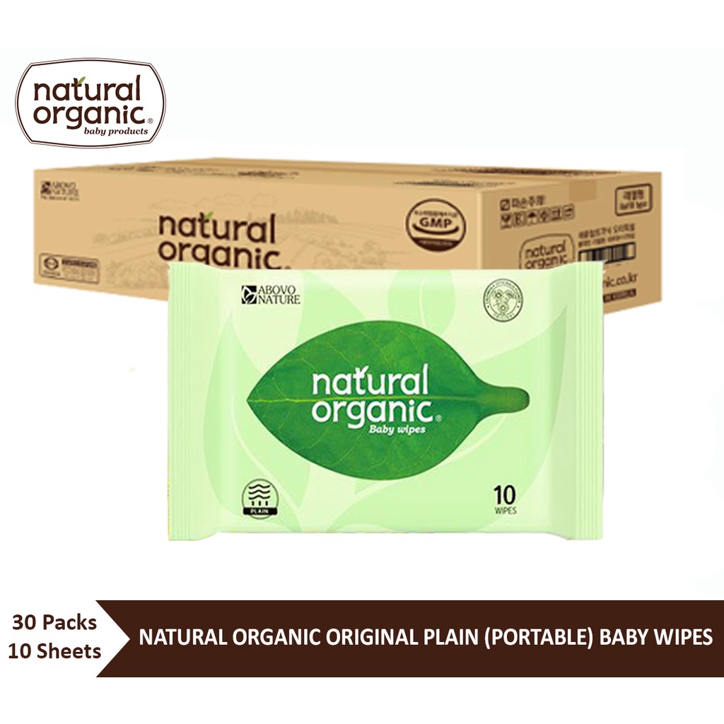 Natural Organic Original Plain Baby Wipes (Portable Type 10 Sheets30 ...