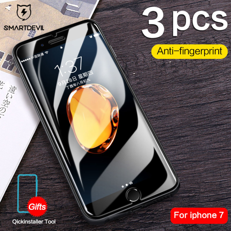 SmartDevil 2 ชิ้น ฟิล์มกระจกนิรภัยกันรอยหน้าจอ 2.5D สําหรับ iPhone 6s 7 8 Plus XR Xs max 11 Pro ...