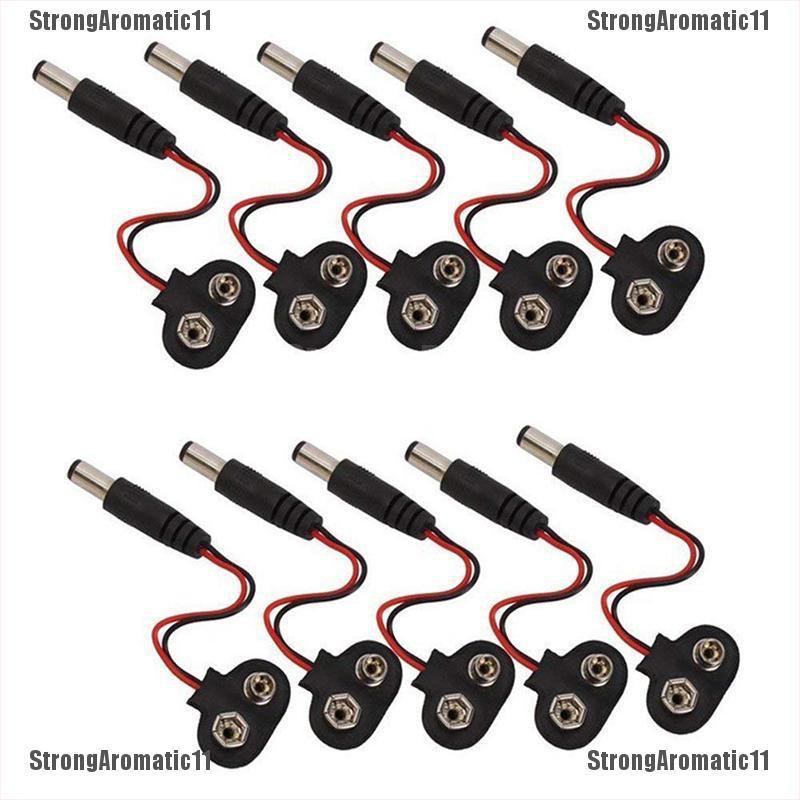 (cod stro) 5 ชิ้น t type 9 v dc power cable barrel แจ็คเชื่อมต่อสาย ...