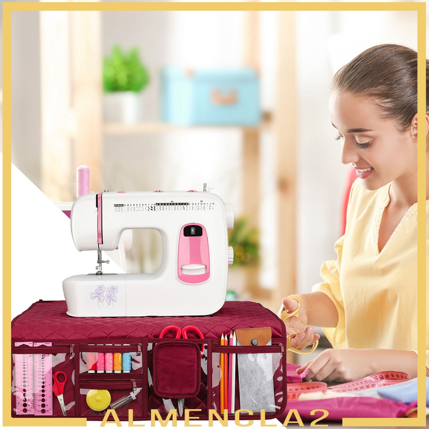 [ALMENCLA2] Sewing Machine Pad Storage Organizer Table Mat with Pockets ...
