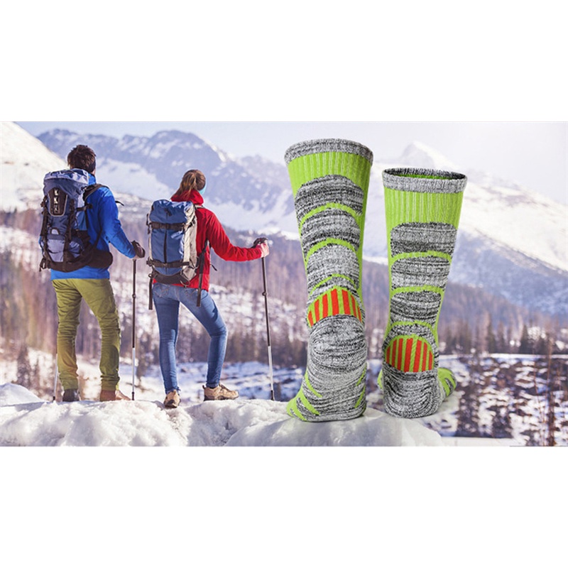Long Sports Socks Winter Warm Men Women Thermal Ski Socks for Outdoor ...