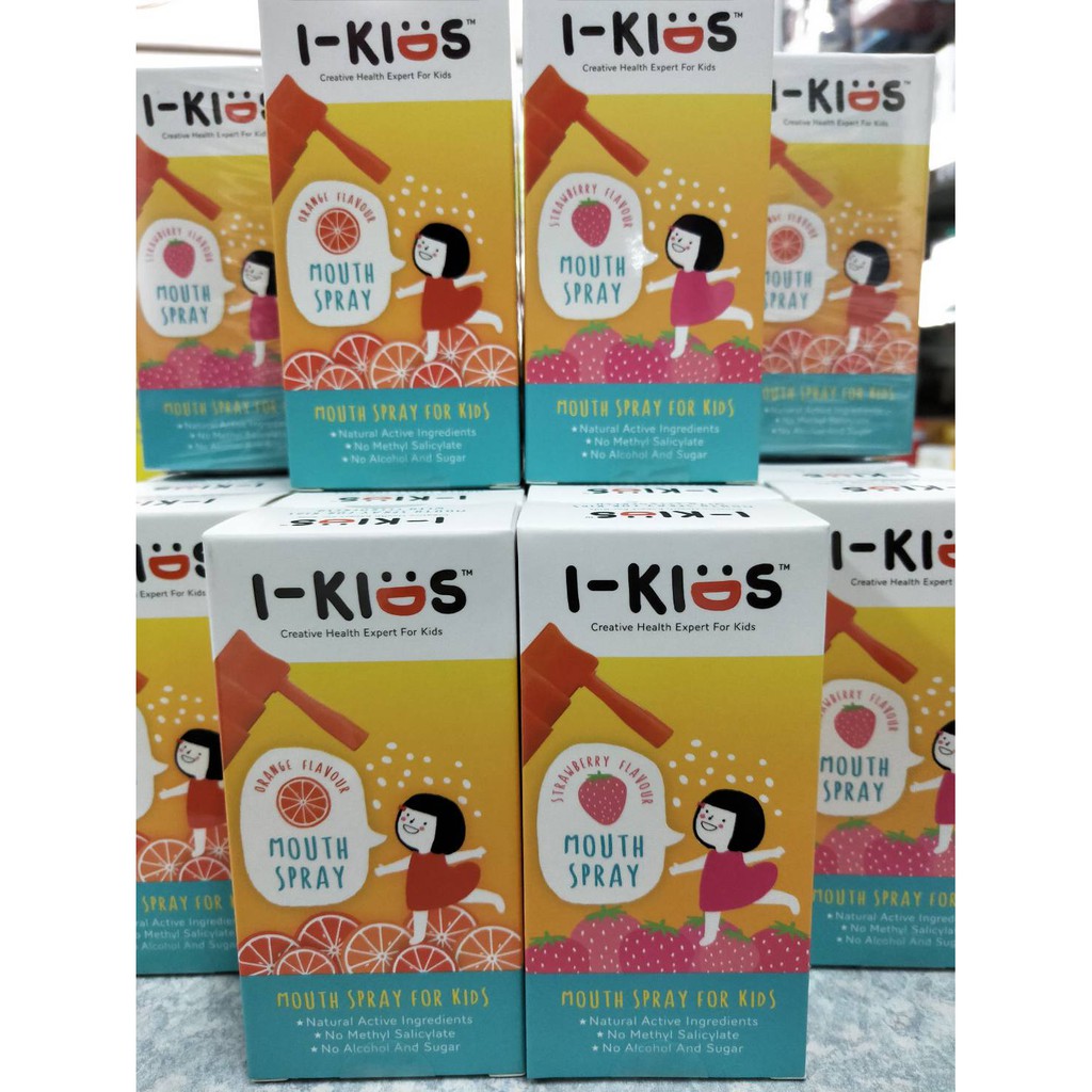 160/ขวด หมดอายุ 2022 i-KIDS Mouth Spray สเปรย์พ่นสำหรับเด็ก 15ml พร้อม ...