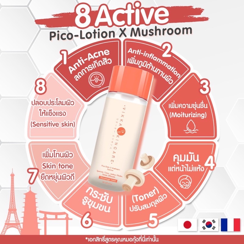Pico lotion(100ml) B3 Serum (15ml) น้ำตบเห็ดหมอกุ้ง เซรั่มลดสิวหมอกุ้ง ...