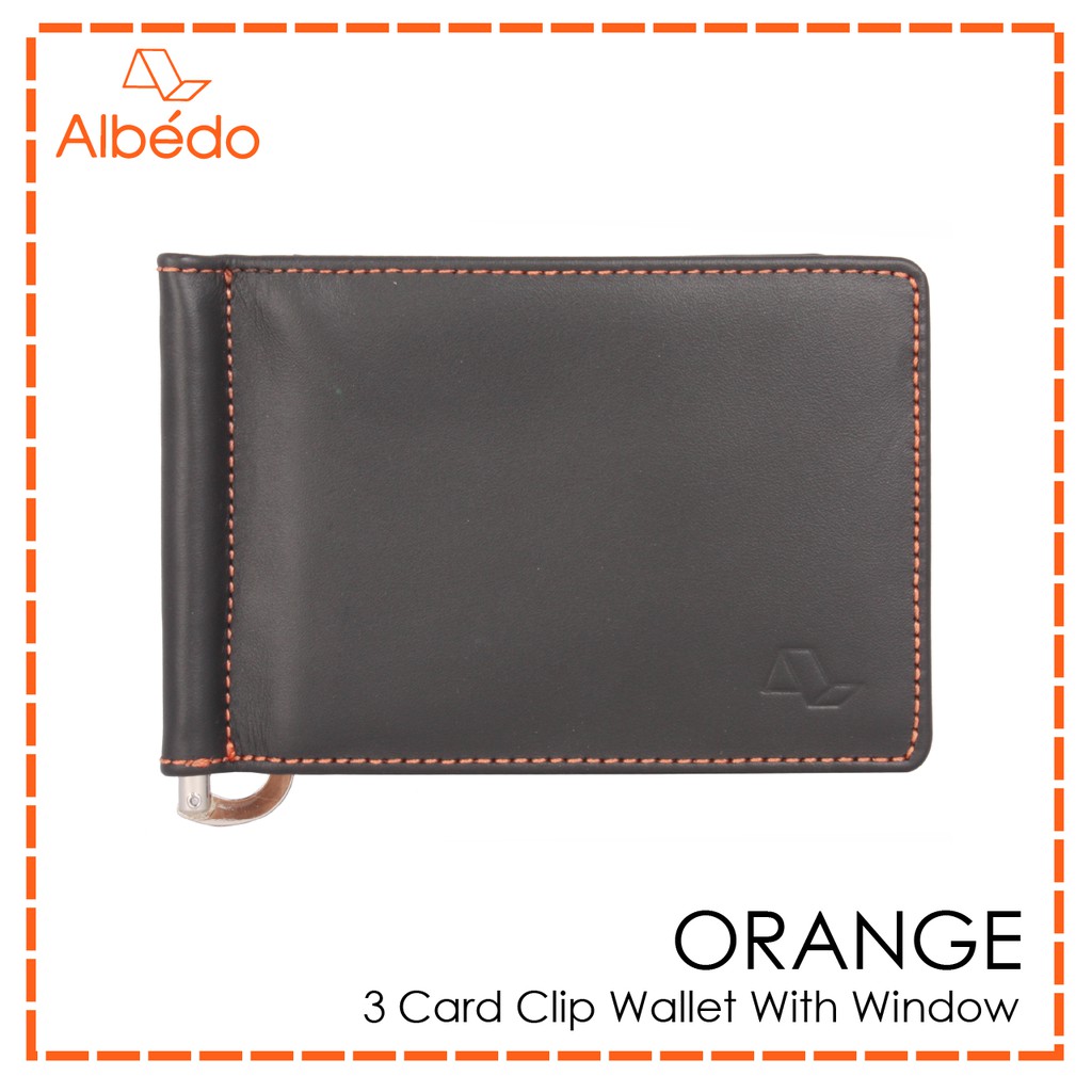 Albedo ORANGE 3 CARD CLIP WALLET WITH WINDOW กระเป๋าสตางค์คลิปหนีบ ...
