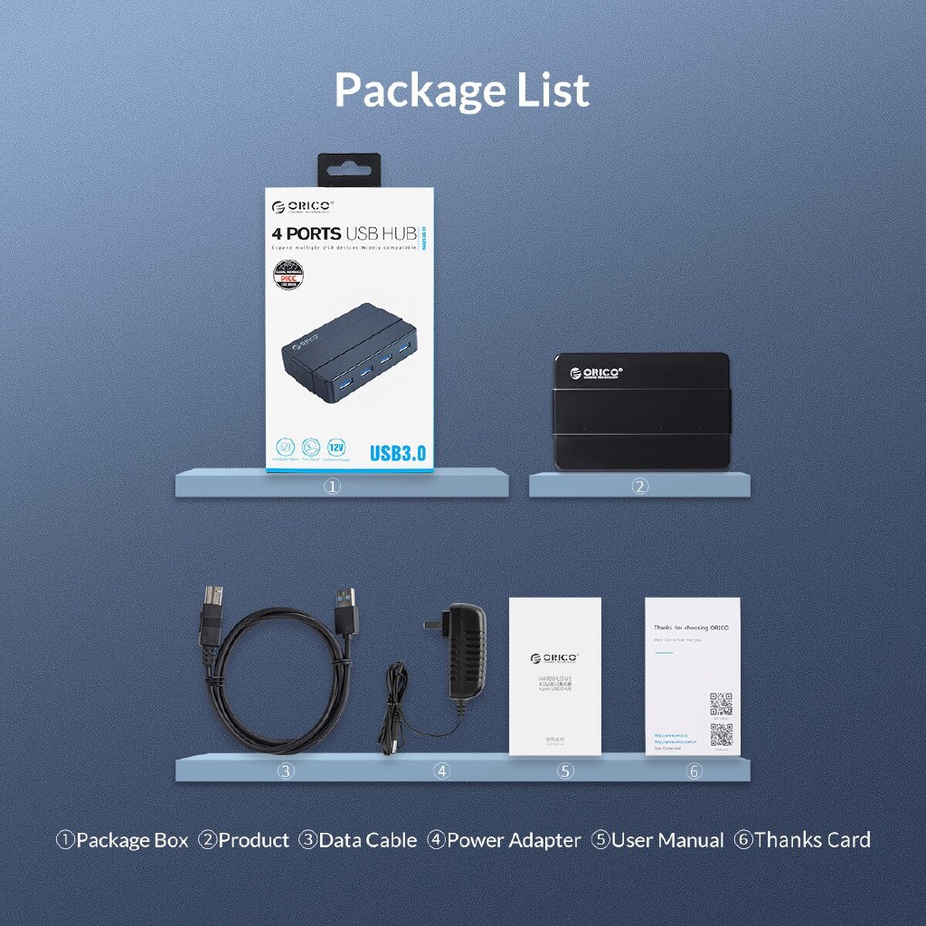 ORICO 47 Port USB 3.0 HUB with 12V Power Adapter USB Splitter OTG ...