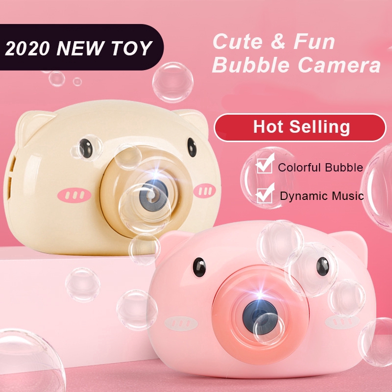 Hot Children Bubble Machine Electric Toy Camera Light Music Automatic ...