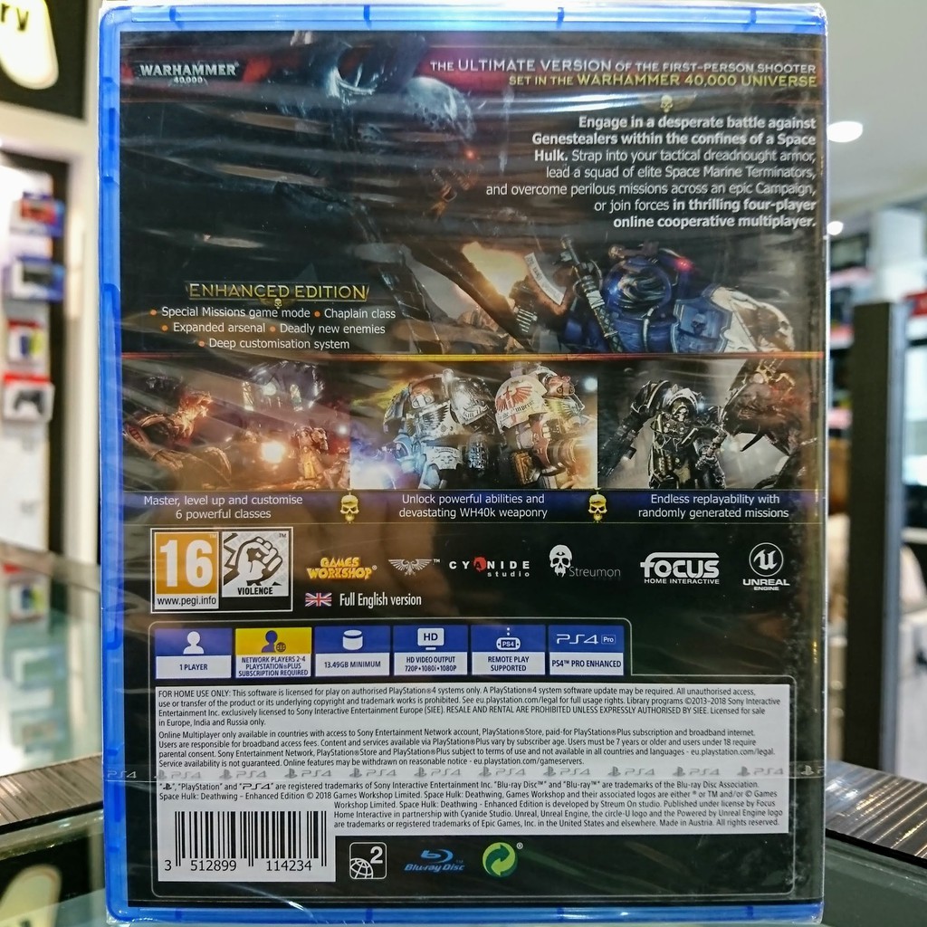 (Z2EN) มือ1 Space Hulk Deathwing Enhanced Edition แผ่นเกม PS4 แผ่นPS4 ...