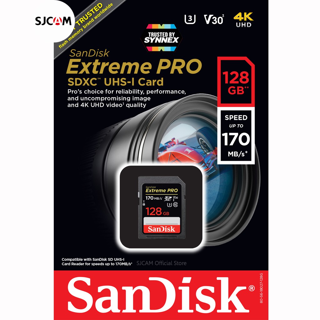 SanDisk Extreme Pro SD Card Speed R170MBs 32GB 64GB 128GB (SDSDXXY) เมมโมรี่ กล้องถ่ายภาพ DSLR ...