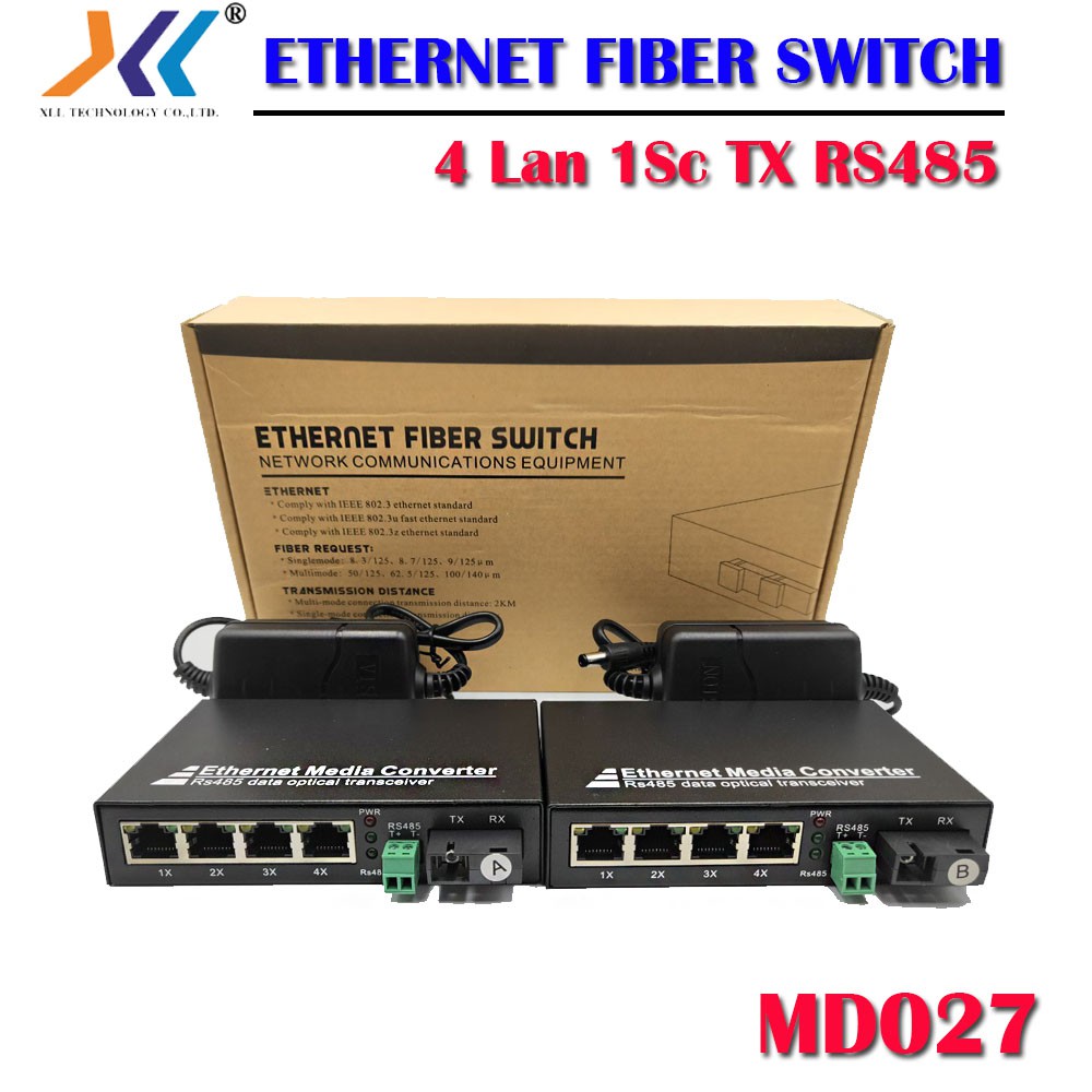 Fiber To Ethernet Gigabit RS485 Media Converter With Pair 1 Lan 1 SC TX ...