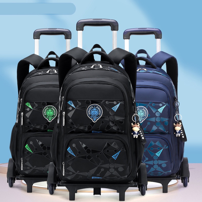 2021 boy luggage school bag On wheels students school bag can climb ...