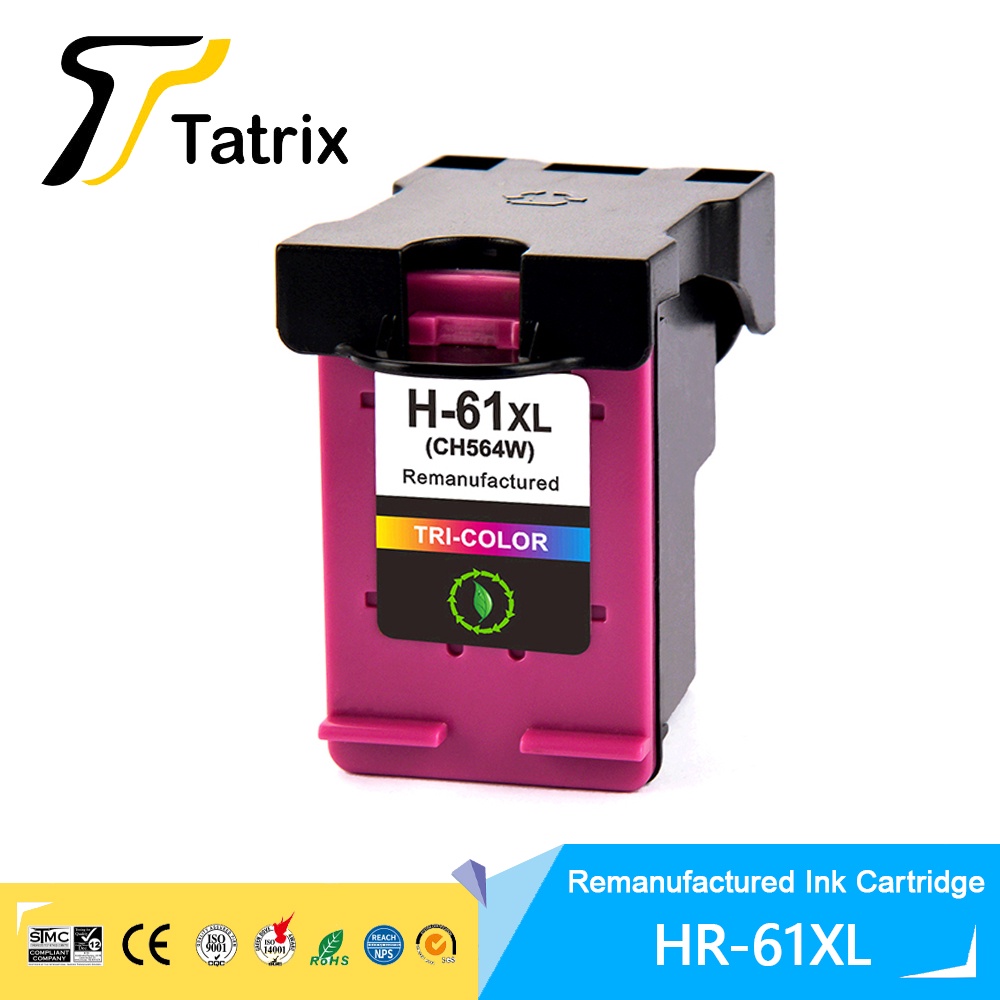 Tatrix 61 XL 61XL Premium Black Remanufactured Color Inkjet Ink ...