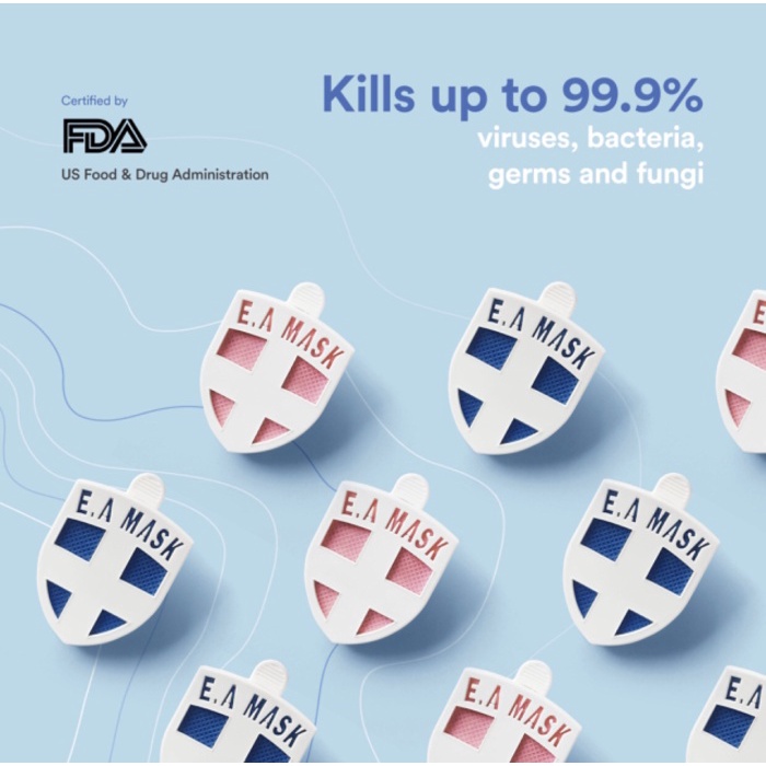 Ea MASK คลิปหนีบป้ายชื่อ ป้องกันไวรัส แบคทีเรีย และกลิ่น ผลิตในญี่ปุ่น ...
