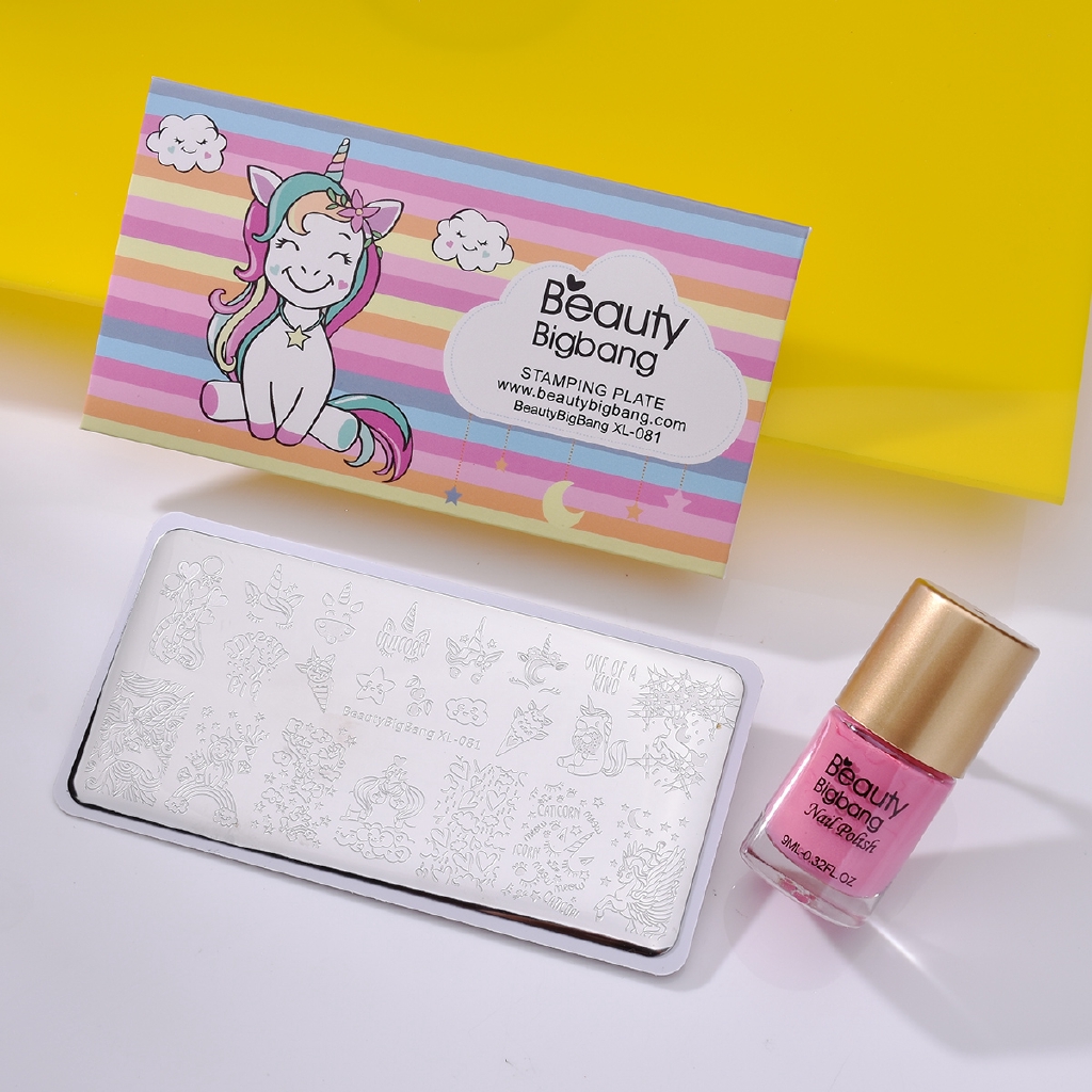 Ouyou Beautybigbang แผ่นแม่แบบสแตนเลสลายยูนิคอร์นสําหรับตกแต่งเล็บ ...