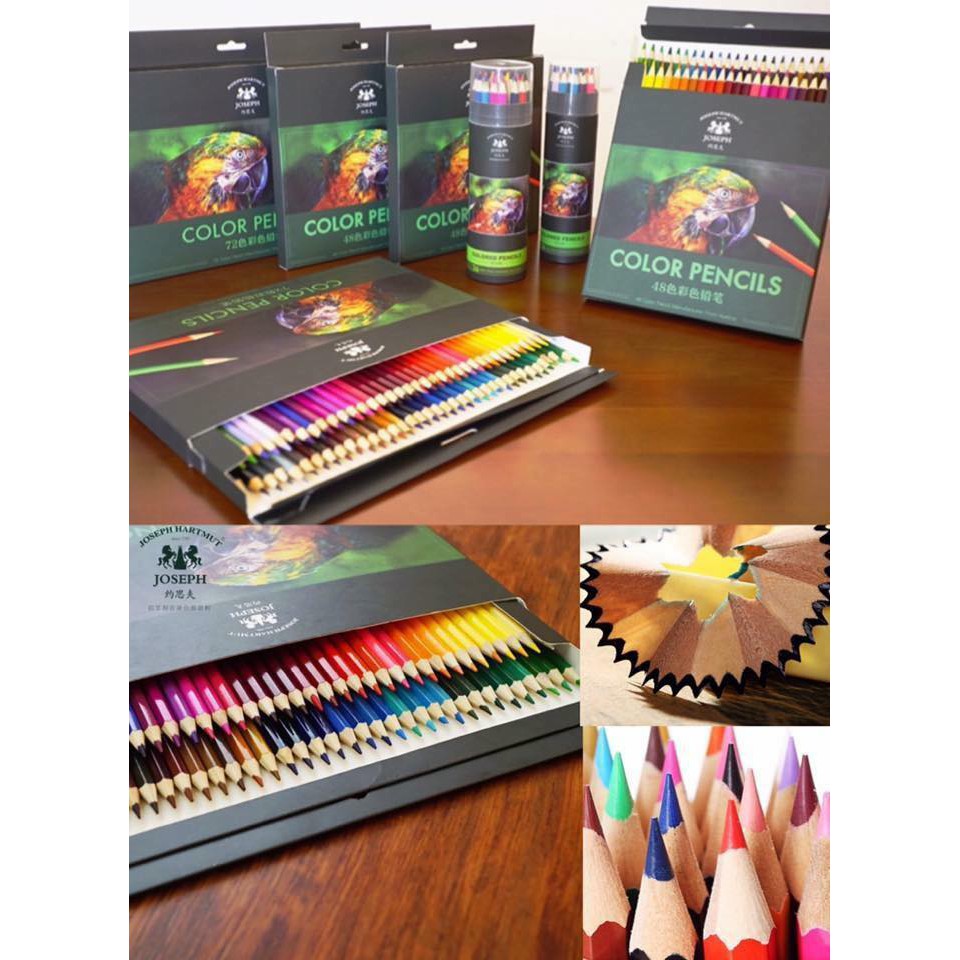 JOSEPH HARTMUT ยี่ห้อดินสอสีไม้ 1 กล่องมี 48 แท่ง 48 สี | Shopee Thailand