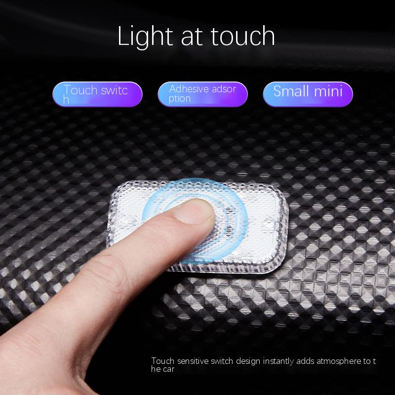 Car Mini Led Touch Switch Light Auto Wireless Ambient Lamp USB Portable ...