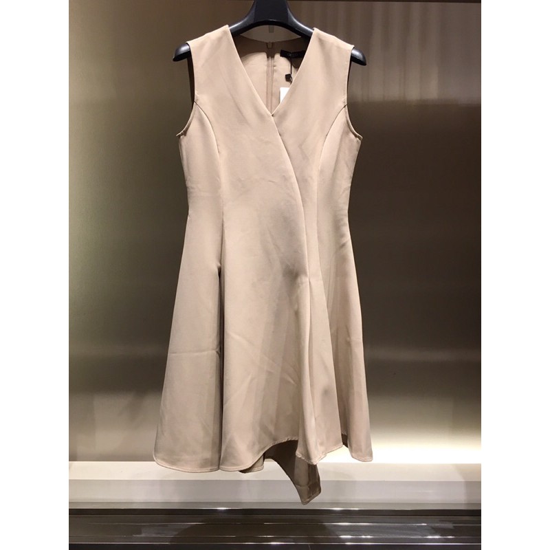 G2000 เดรสทำงานแขนกุด สีเบจ/สีดำ SizeM 36 - spps_fashion - ThaiPick