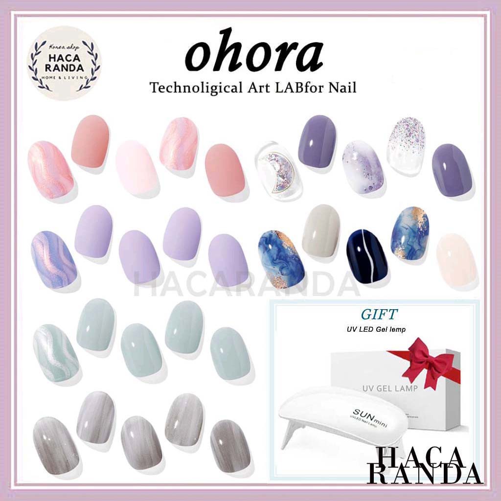 [OHORA] High quality Nail art SEMI-CURE Real Gel NAIL 30 piece AN49-54 ...