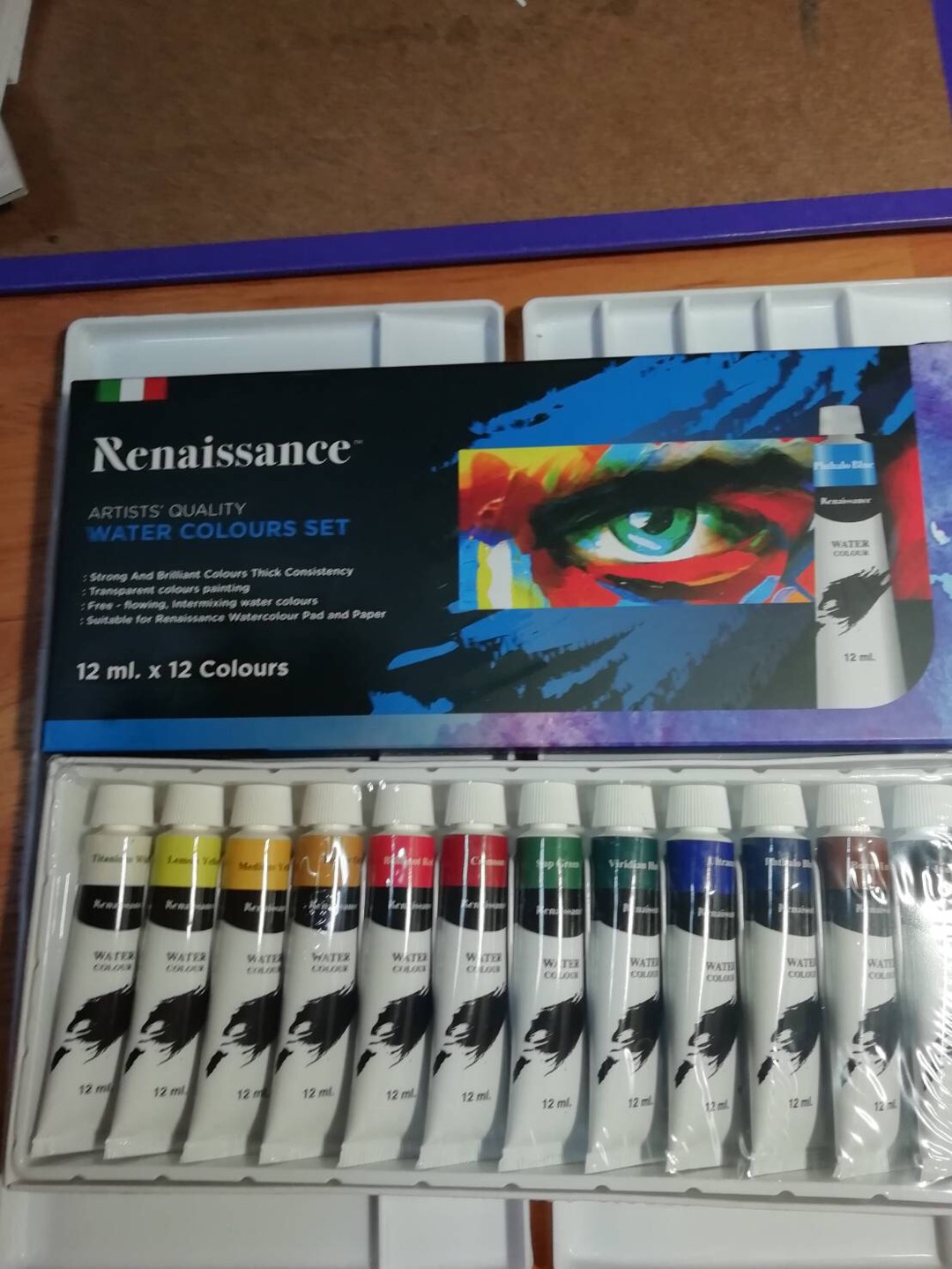 สีน้ำ Renaissance 12 สี / 24 สี หลอดละ 5 / 12 ml. Water Colours Set ...