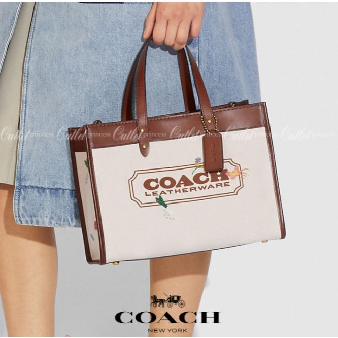 COACH Field Tote 30 in Canvas & Leather LIMITED EDITION COACH X HBC ...