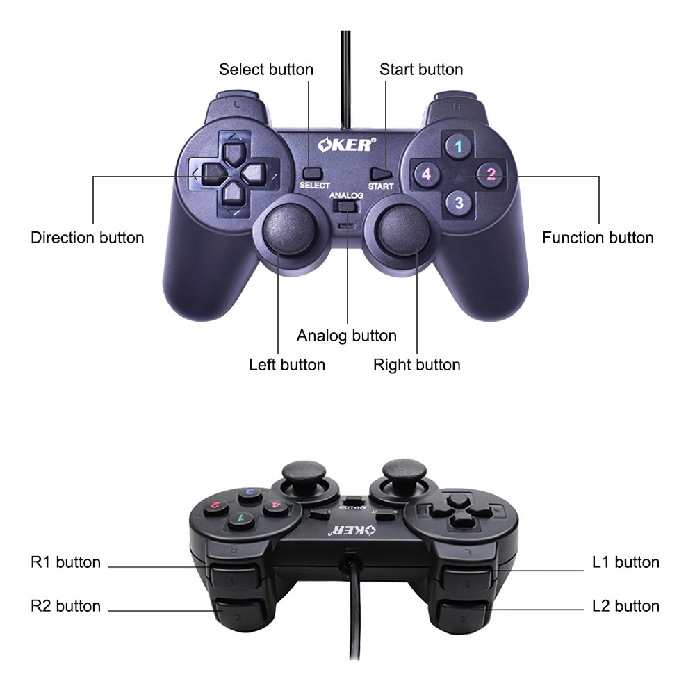 แท้100 จอย OKER Joy Games Stick Analog USB U-706 Analog จอยเกมส์ เดี่ยว ...