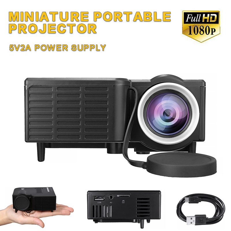 Uc28c โปรเจคเตอร์ LED ขนาดเล็ก แบบพกพา สําหรับบ้าน และครอบครัว ...