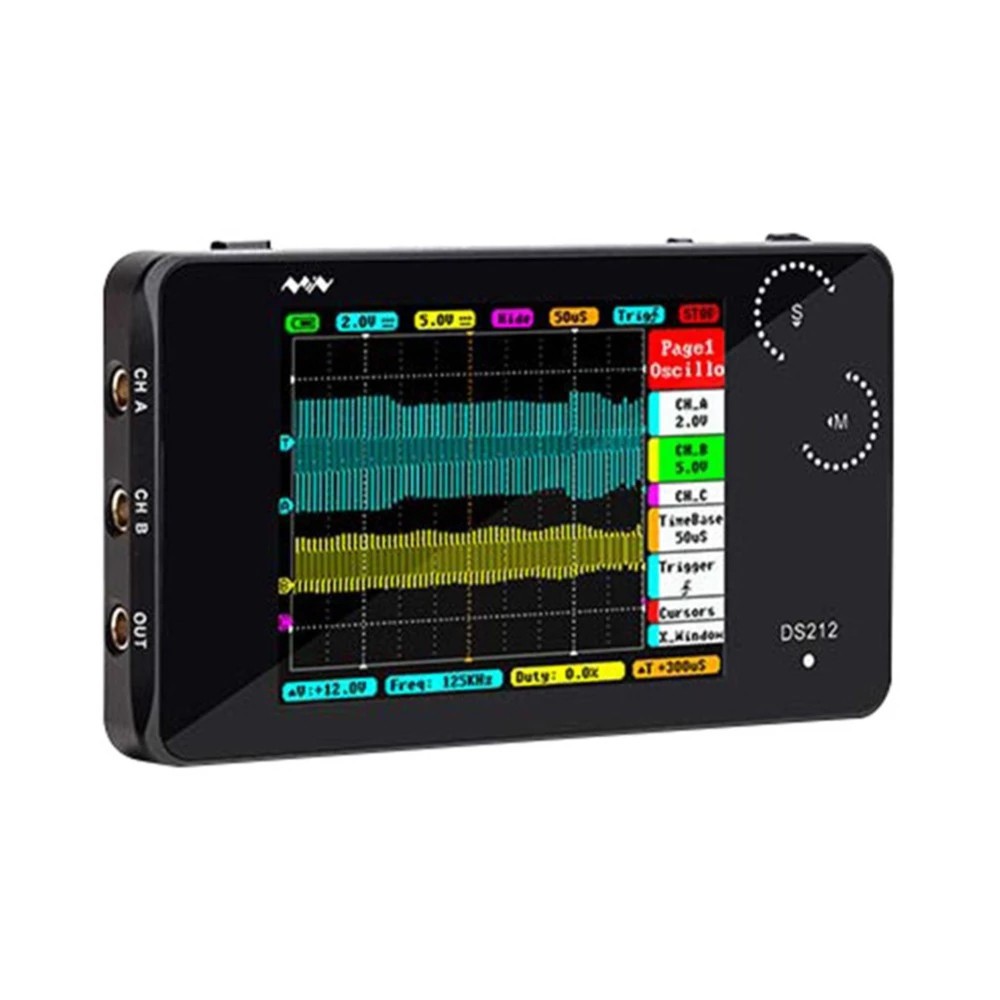 DS212 DSO Portable Mini 2 Channel Digital Oscilloscope Pocket Size USB ...