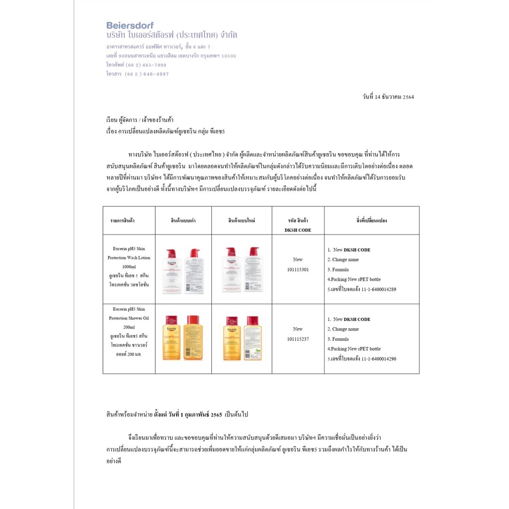 ยูเซอริน พีเอช5ชาวเวอร์ ออยล์ Eucerin Sensitive Skin pH5 Shower Oil For ...