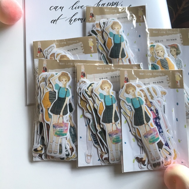 สติกเกอร์ cute cartoon fashion (25 ชิ้น/set) | Shopee Thailand