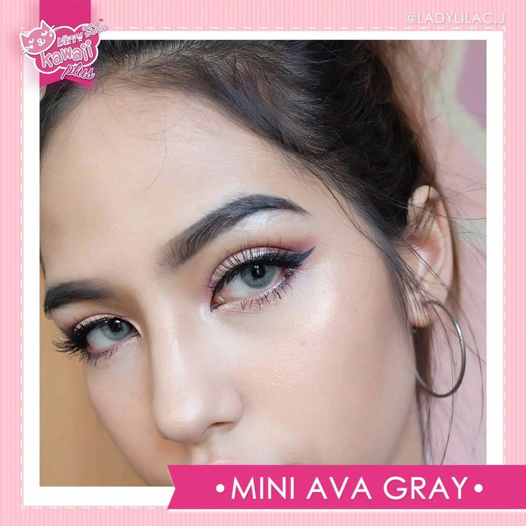 คอนแทคเลนส์ Kitty kawaii รุ่น Mini Ava Gray (สีเทา) - tombigeye - ThaiPick