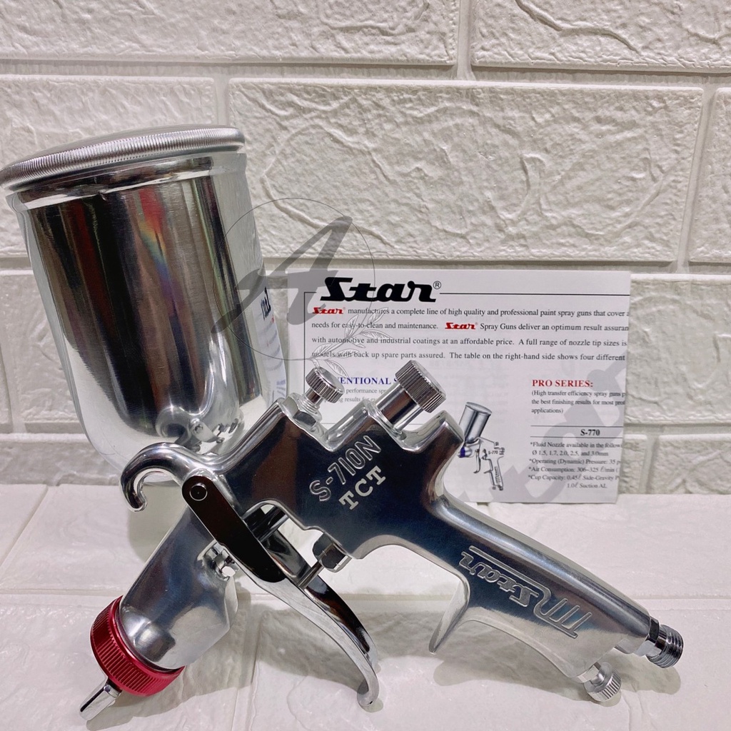 กาพ่นสี STAR S-710N 212G 1.3mm หัวแดง ถ้วยอลูมิเนียม กาพ่นสี กาพ่นสีรถยนต์ การพ้นสีถ้วยข้าง ...