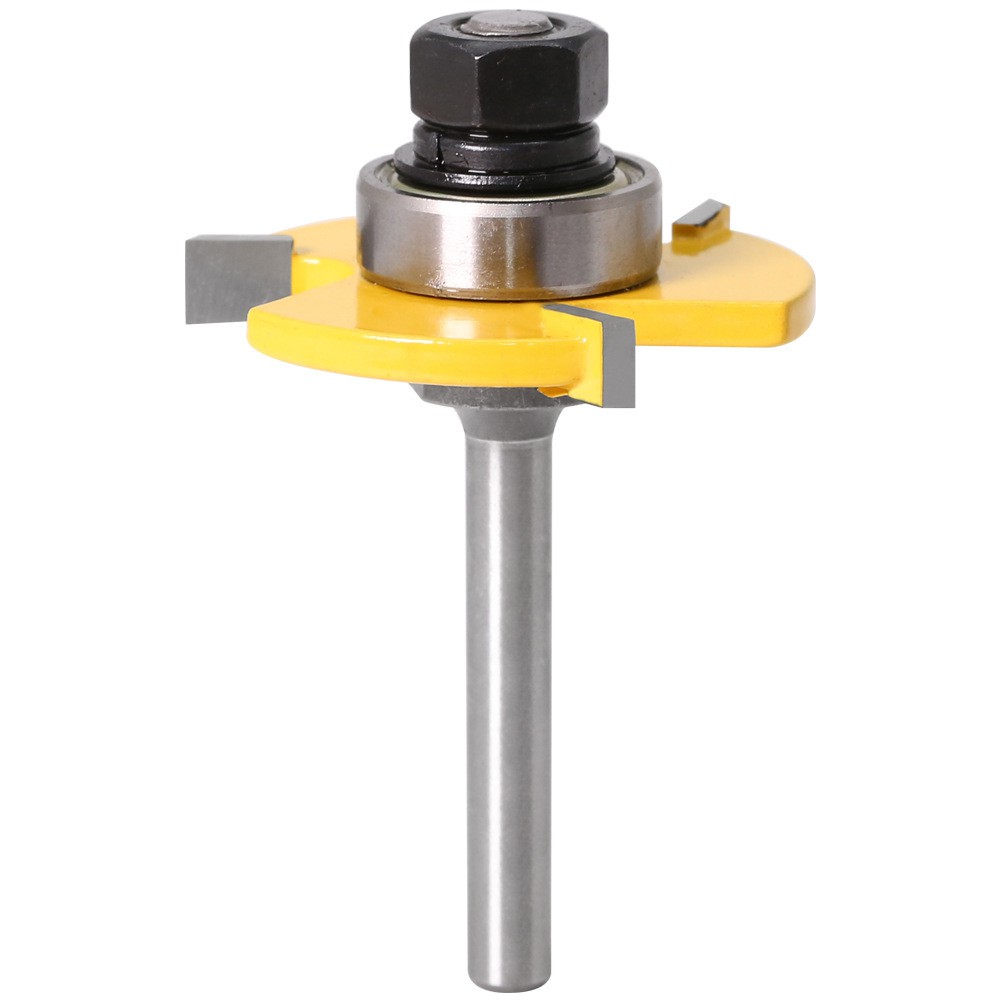 3Pcs 6mm or 1/4" Shank Tongue & Grooving Joint Assembly Wood Router Bit ...