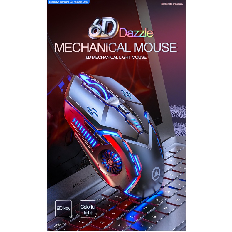เมาส์6 Styles G5 Gaming Mouse Wired Mute Mouse Gamer Mice 6Button ...