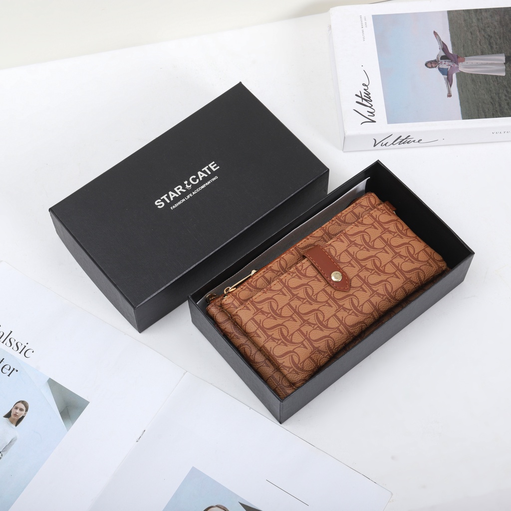 พร้อมส่ง กระเป๋าสตางค์สะพายข้างสะพายไหล่ แฟชั่น ผู้หญิง STARCATE-S201 หนังPU ช่องเยอะใส่ของได้ ...