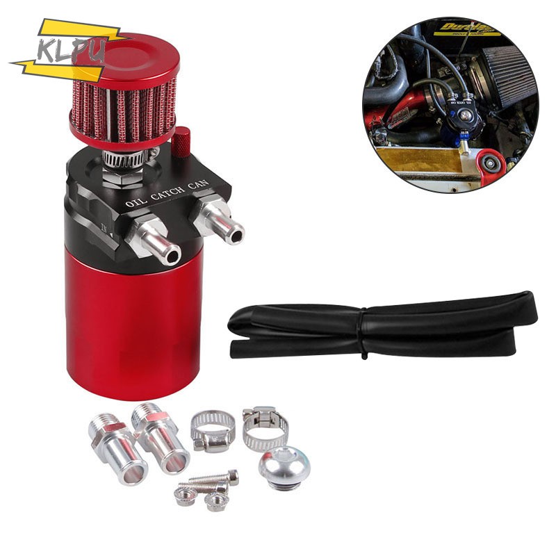 Oil Catch Can Universal Breather Oil Reservoir Tank Petrol Filter Kit ...