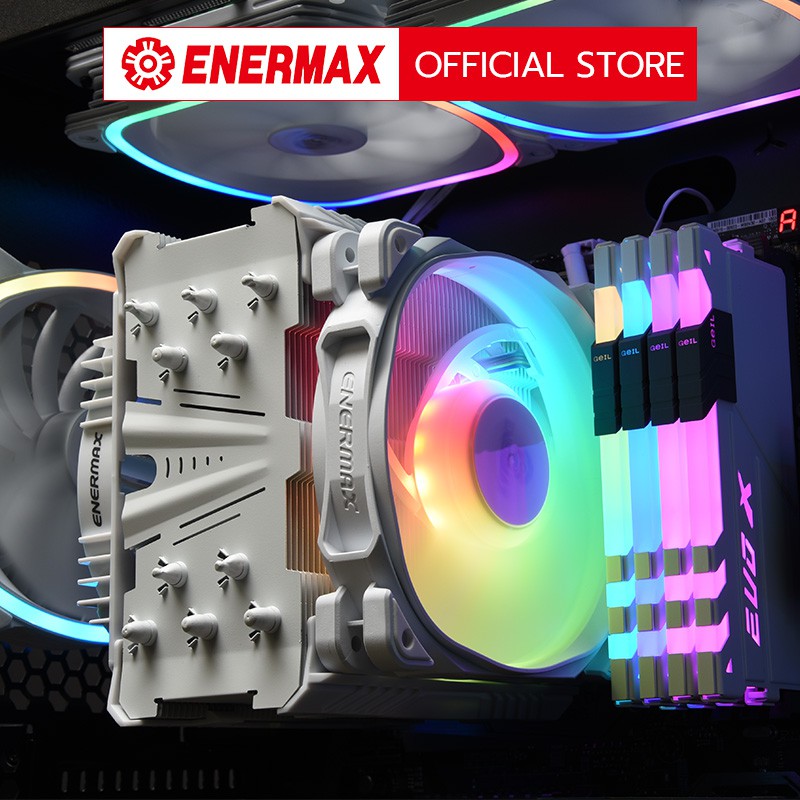 ENERMAX OFFICIAL STORE ENERMAX T50A WHITE ฟรีขา LGA1700 (CPU Air Cooler ...