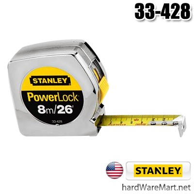ตลับเมตร 8m. STANLEY 33-428 measuring tape Power Lock | Shopee Thailand