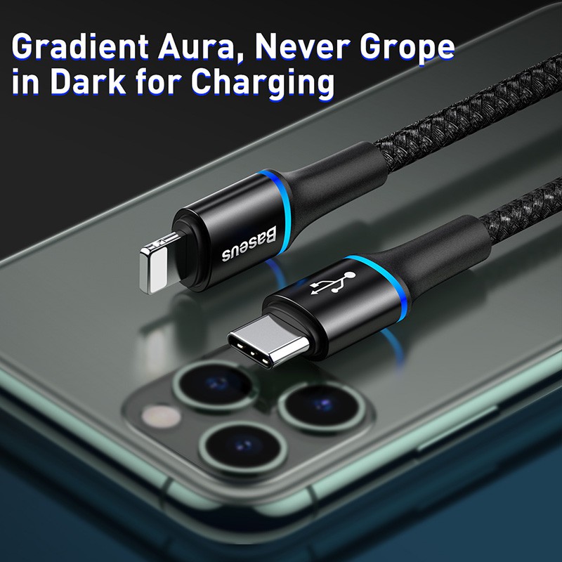 Baseus 18W PD Fast Charging Cable For iPhone 11 Pro Max Xs Xr USB Type ...
