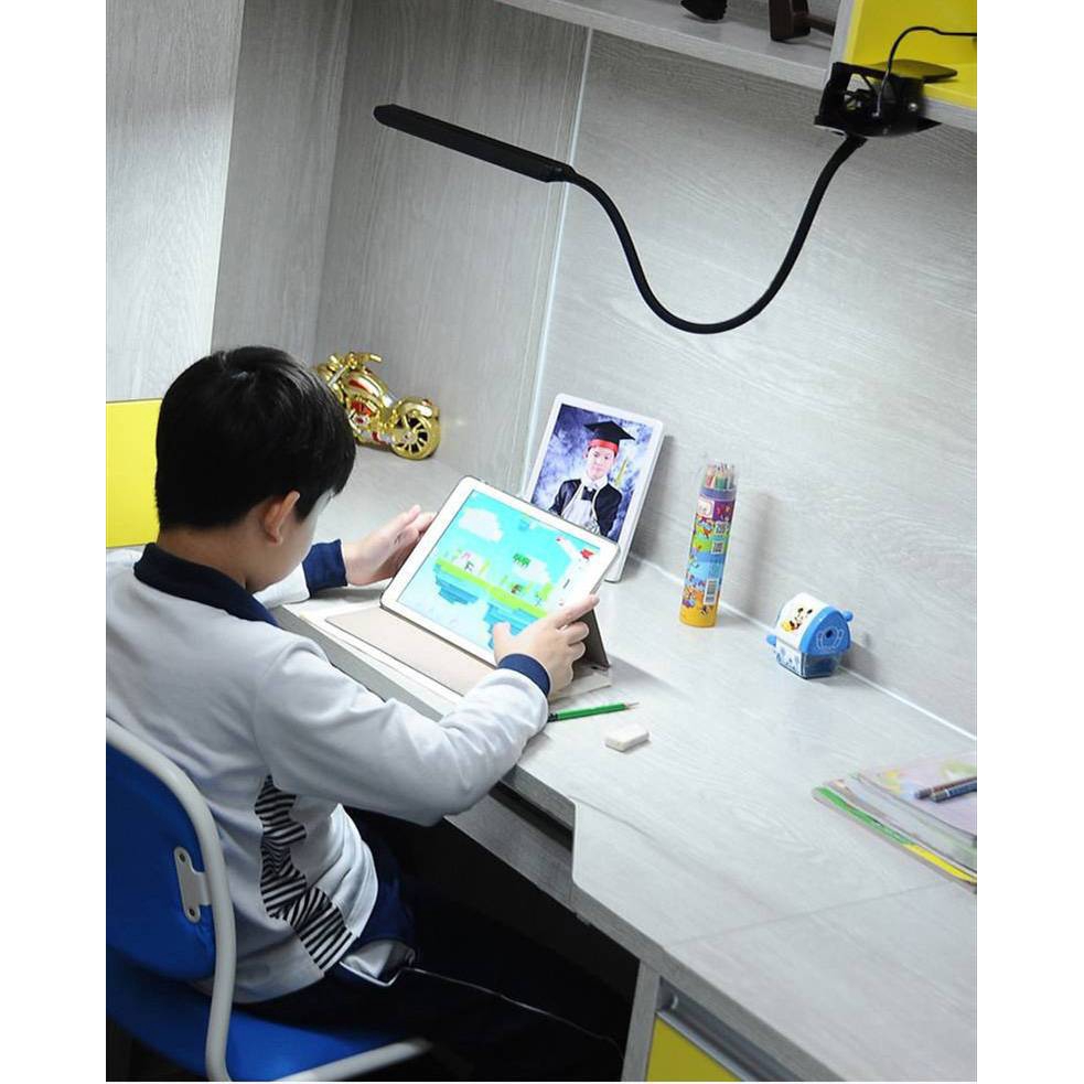 Adjustable USB Rechargeable Table Desk Students study Reading Lamp clip ...