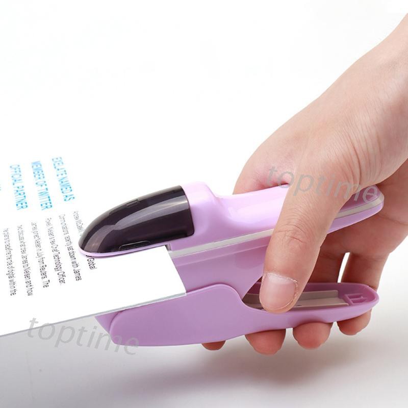 No Staples Nail Free Stapler Mini Paper Book Binding Stapling Machine ...