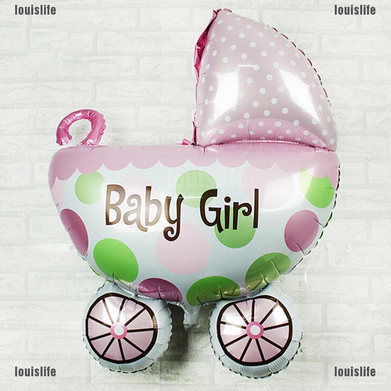 thro 1 X Mini Baby Stroller Foil Balloons Wedding Brithday Party Decor ...