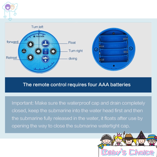 Mini RC Submarine Ship 6CH High Speed Radio Remote Control Boat Model ...