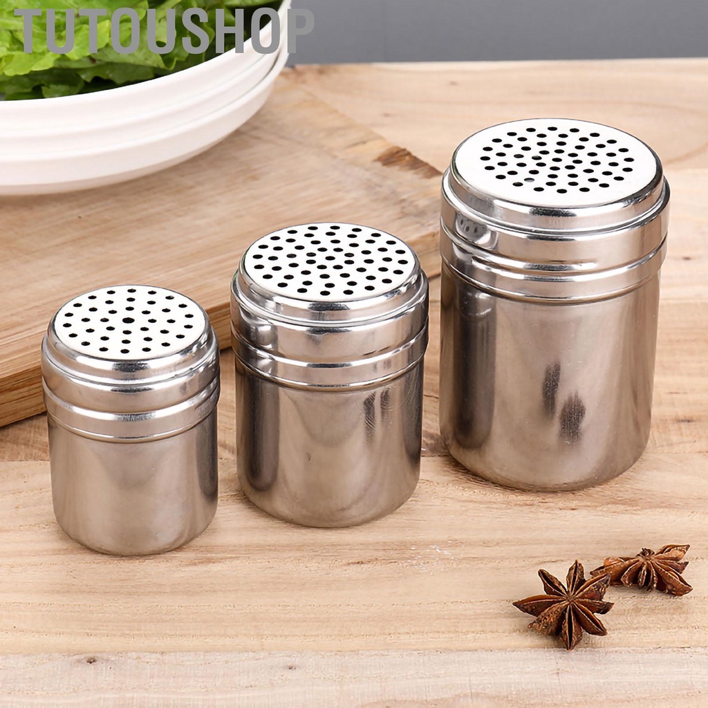Tutoushop Stainless Steel Spice Jars 410 Uniform Dispensing Thickened ...