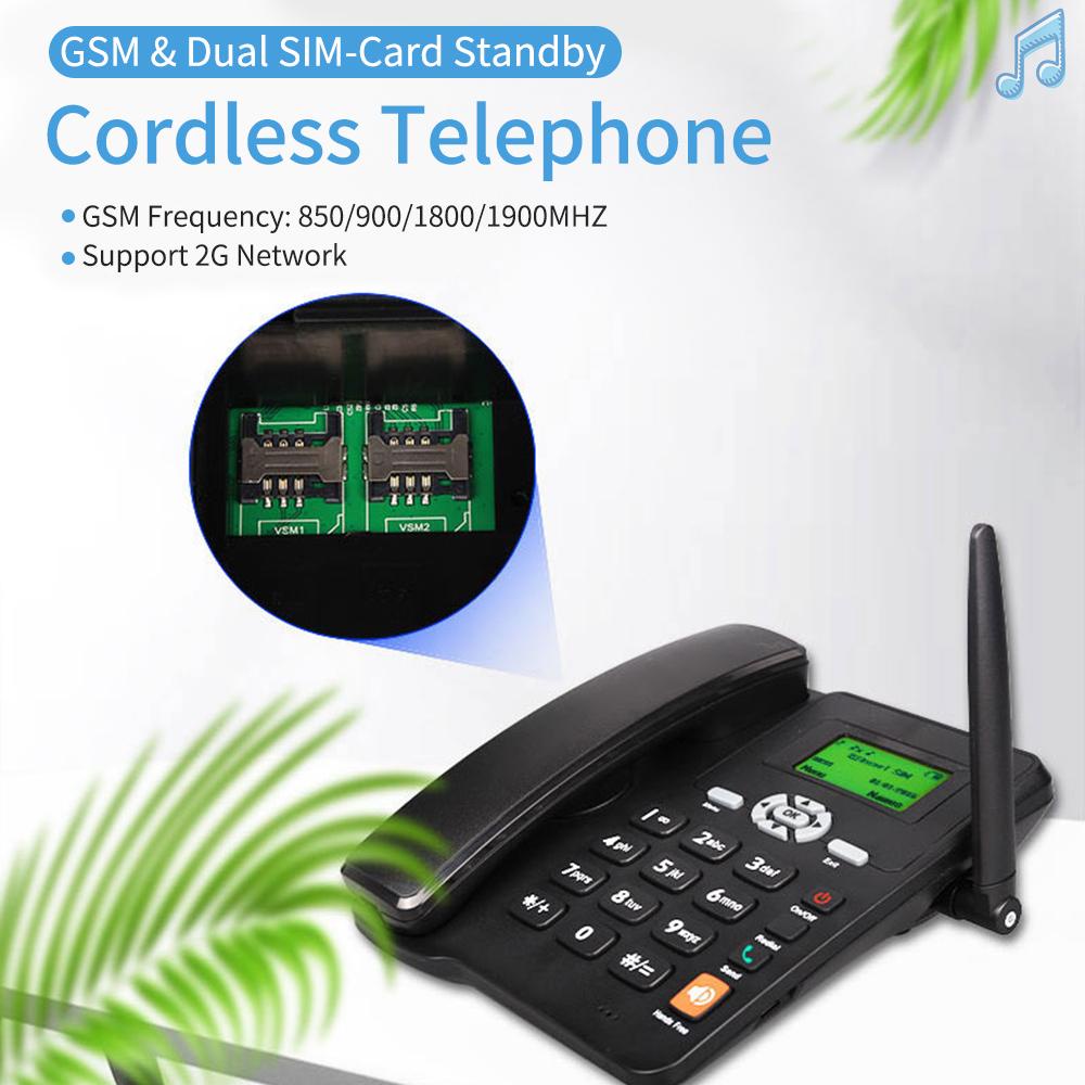 โทรศัพท์ตั้งโต๊ะไร้สายรองรับ Gsm 85090018001900MHZ Dual Sim Card 2G ...
