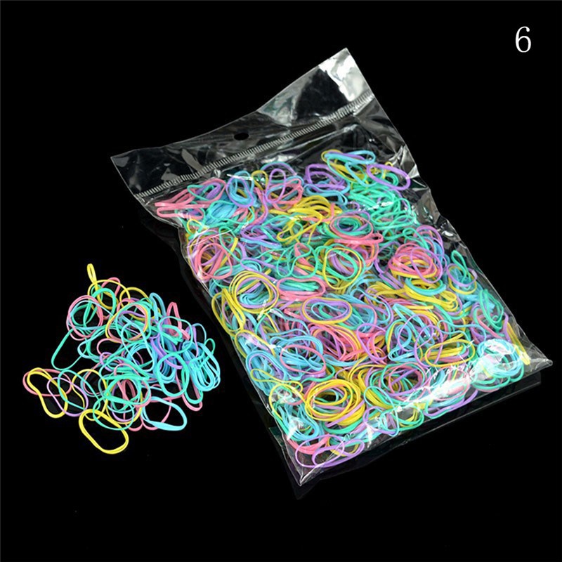 1000pcs Mixed Colors Rubber Bands Small Circle Strong Elastic Rubber ...